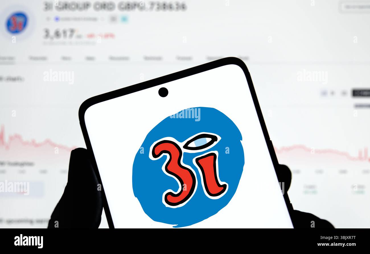 Dhaka, Bangladesh- 11 Dec 2024: 3i logo is displayed on smartphone. 3i ...