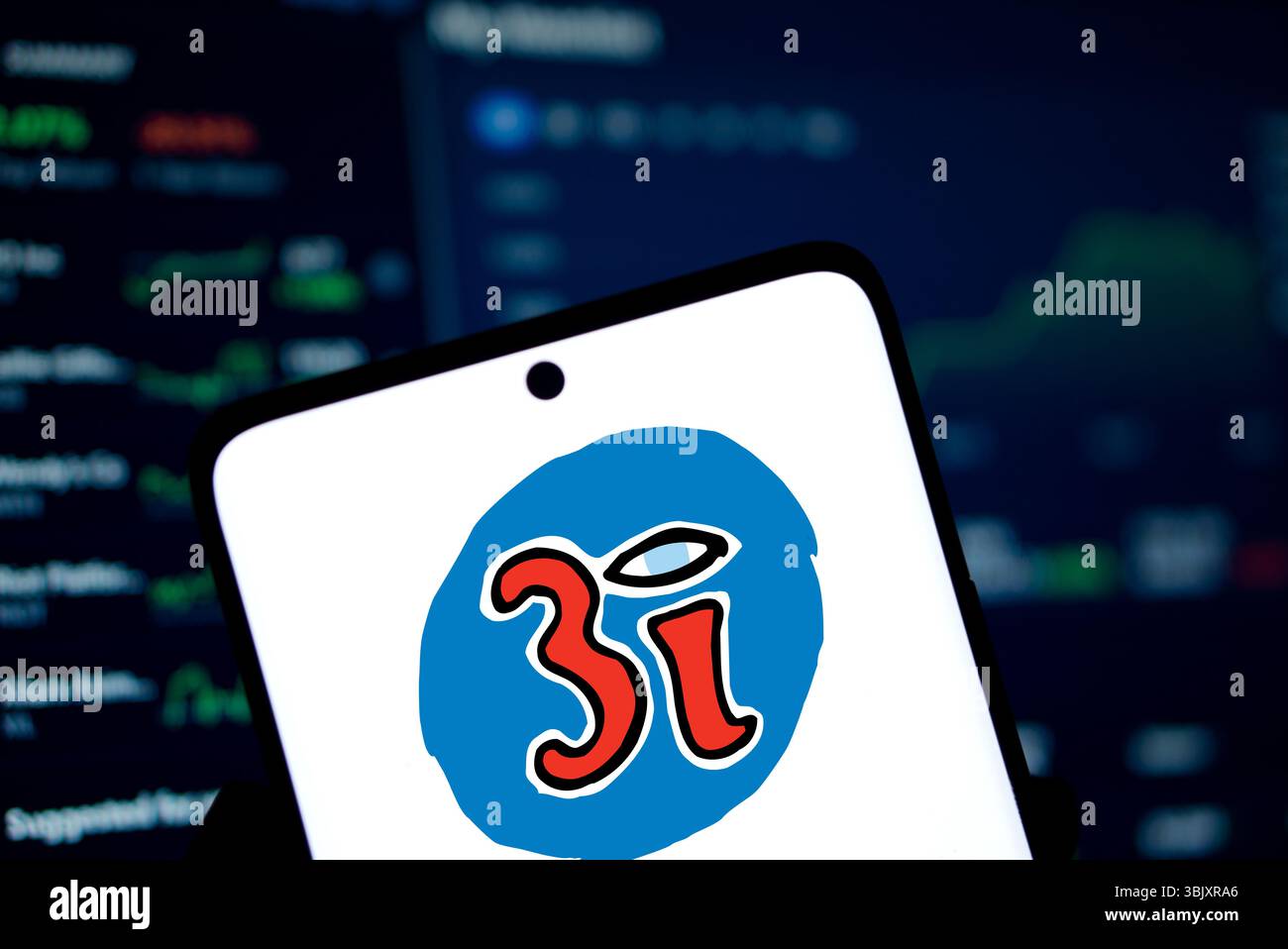 Dhaka, Bangladesh- 11 Dec 2024: 3i logo is displayed on smartphone. 3i ...