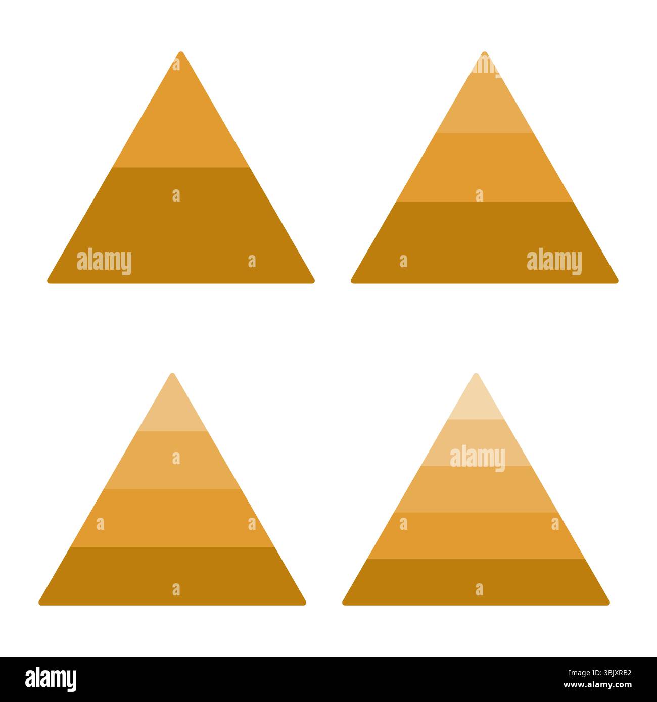 Orange triangle mountains. Geometric peak shapes. Angular hill vector ...
