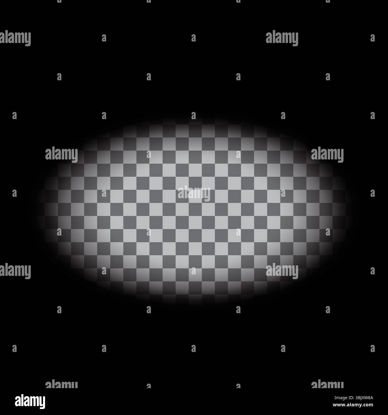 Checkered oval background. Transparency pattern grid. Chess ellipse vector. Black fade design ...