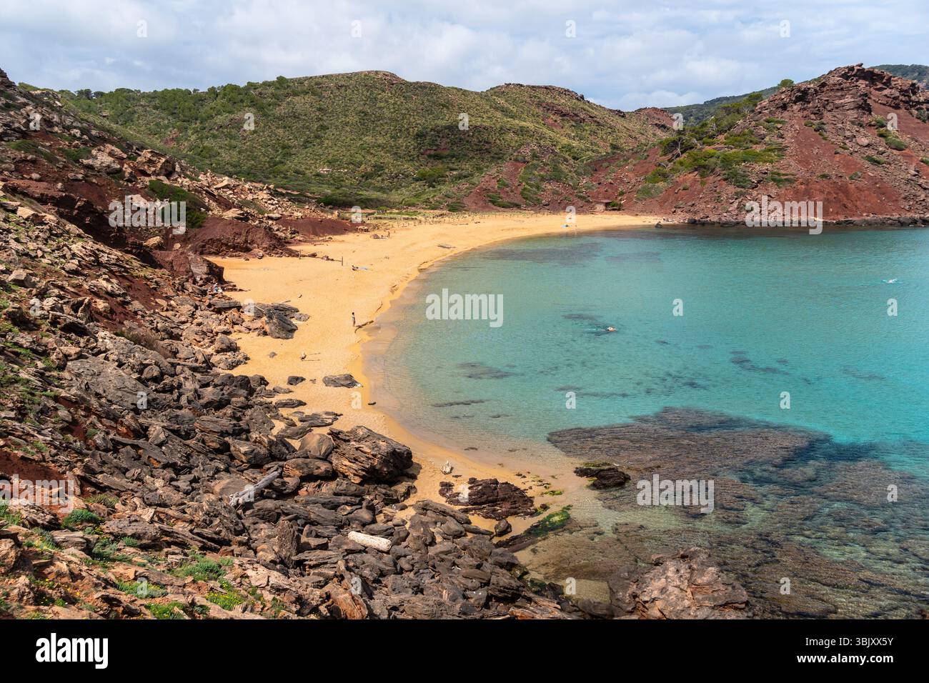 Secluded cove beach. Cala del Pilar, Menorca Stock Photo - Alamy