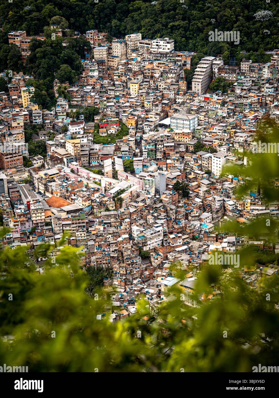 Aerial View Of Rocinha Favela In Rio De Janeiro: Dense Urban Landscape ...