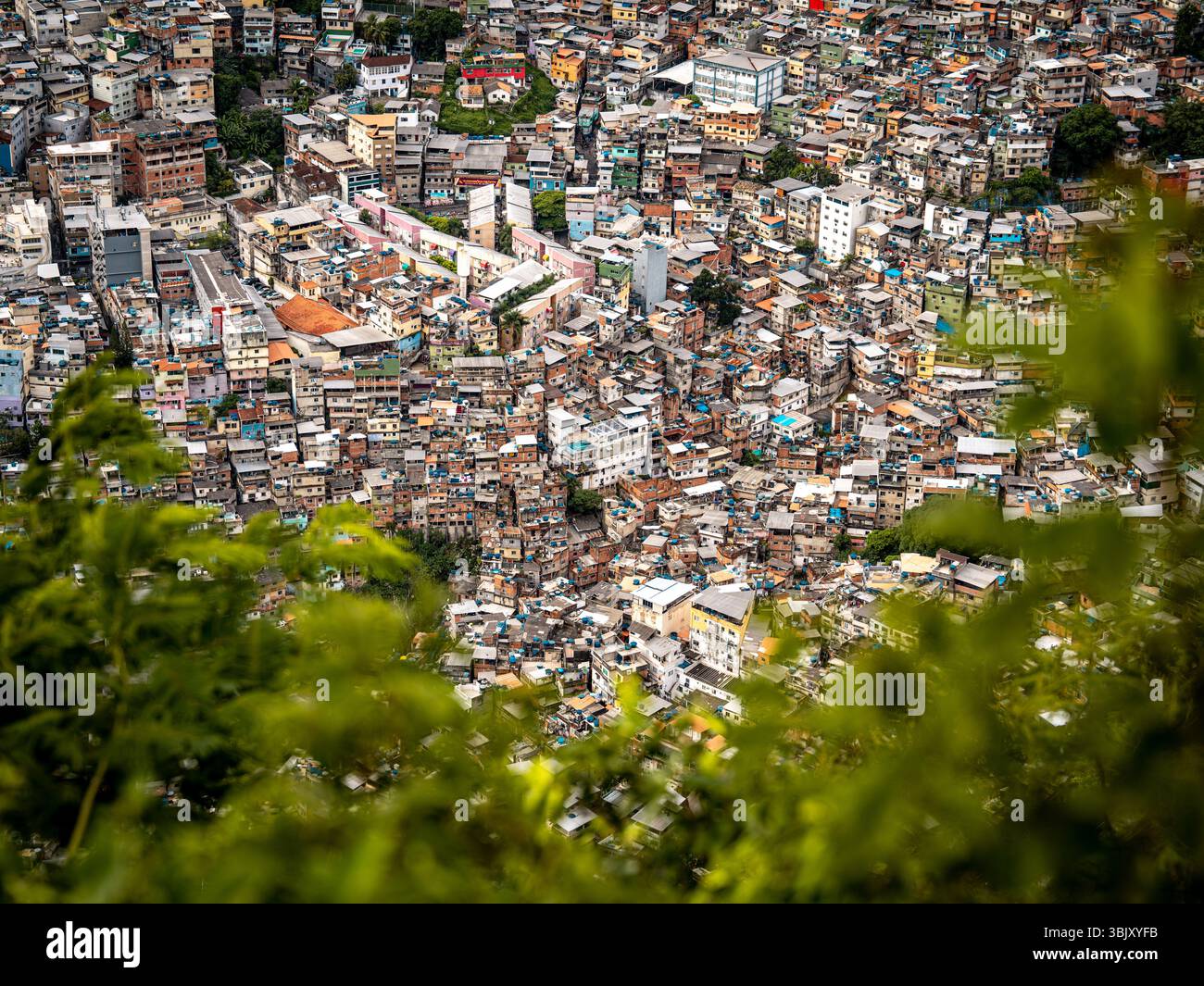 Aerial View Of Rocinha Favela In Rio De Janeiro: Dense Urban Landscape ...