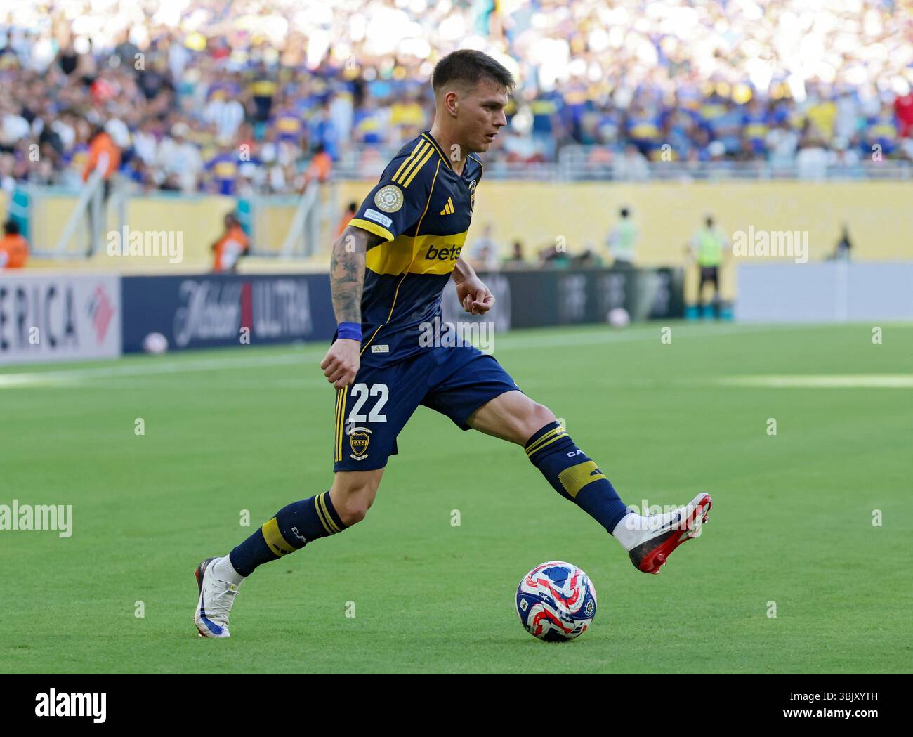 Miami Gardens, USA. 16th June, 2025. Kevin Zenón of Boca Juniors during ...