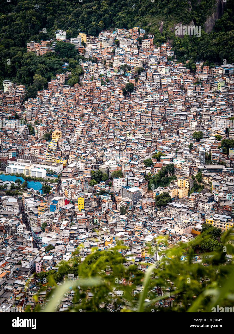 Aerial View Of Rocinha Favela In Rio De Janeiro: Dense Urban Landscape ...
