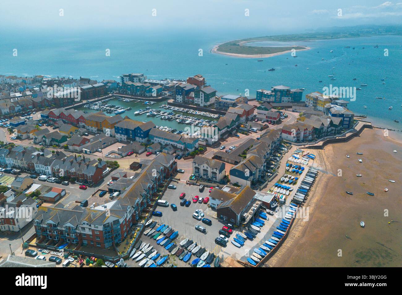 Exmouth, Devon, UK. 17th June 2025. UK Weather. General aerial view of ...