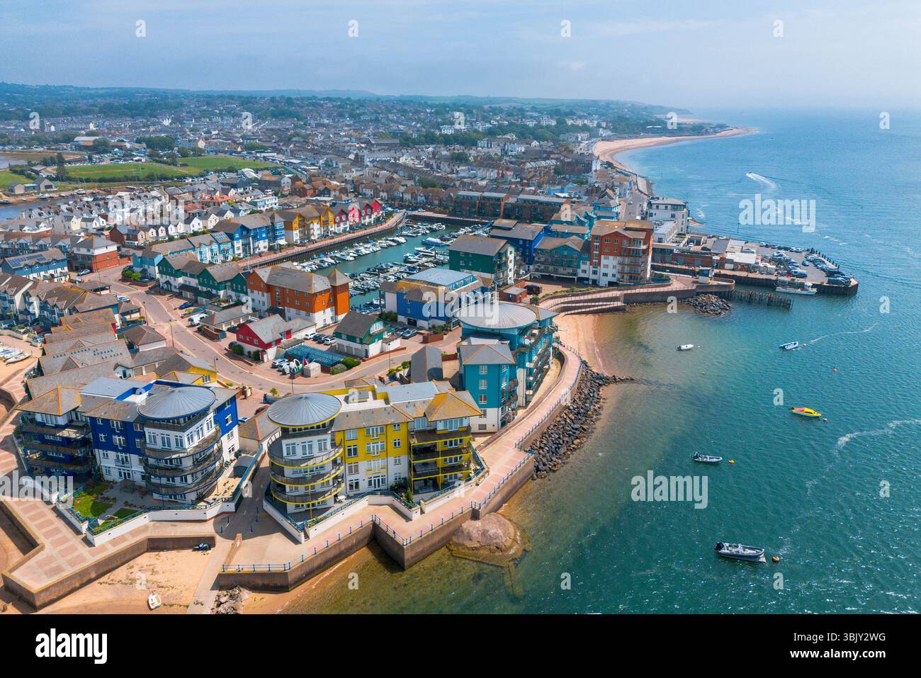 Exmouth, Devon, UK. 17th June 2025. UK Weather. General aerial view of ...