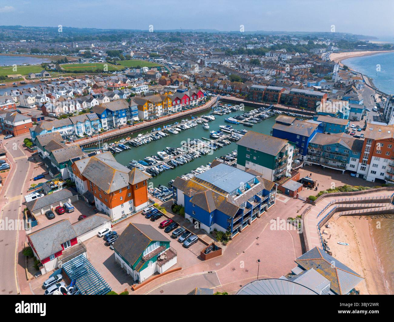 Exmouth, Devon, UK. 17th June 2025. UK Weather. General aerial view of ...