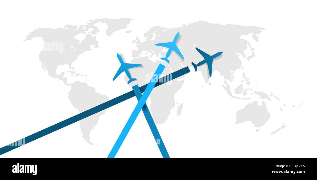 Traveling Around the World - Air Transportation Vector Concept, Travel ...