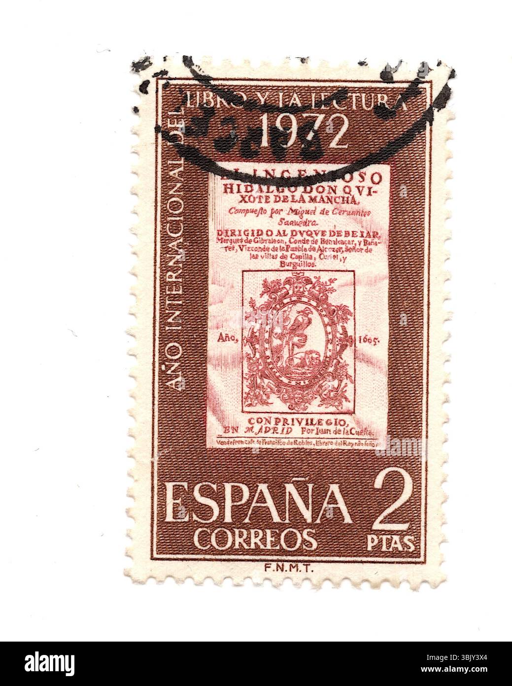 A vintage postage stamp from Spain isolated on a white background Stock ...