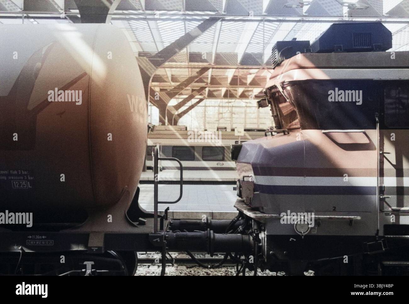 Chemical Trains regulary use train tracks leading through densely ...