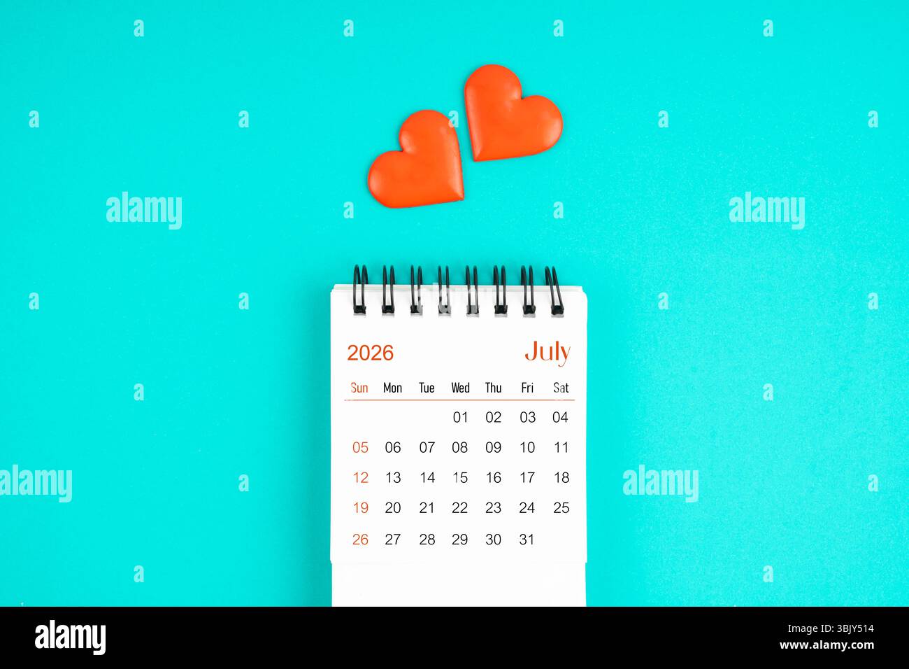Red calendar 2026 blue hi-res stock photography and images - Alamy