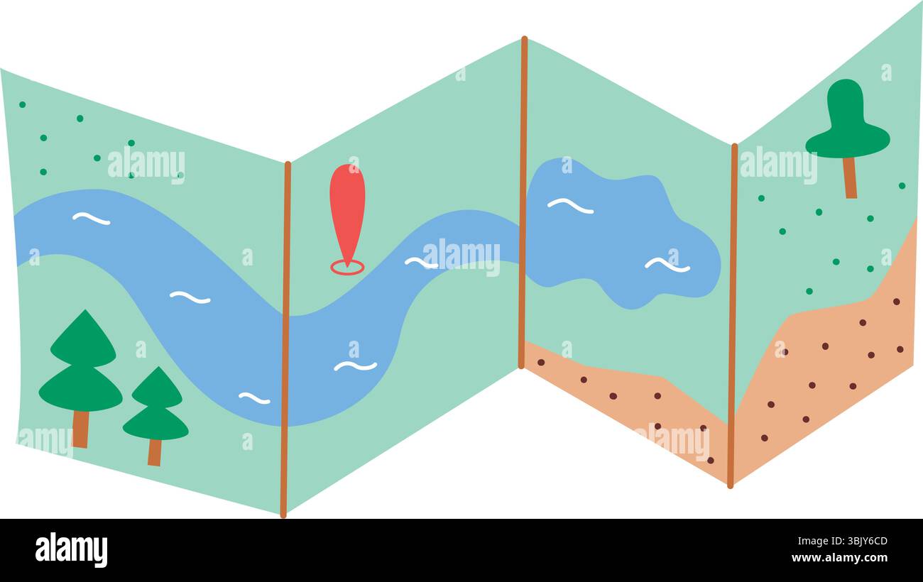 Map navigation hand draw Cut Out Stock Images & Pictures - Alamy