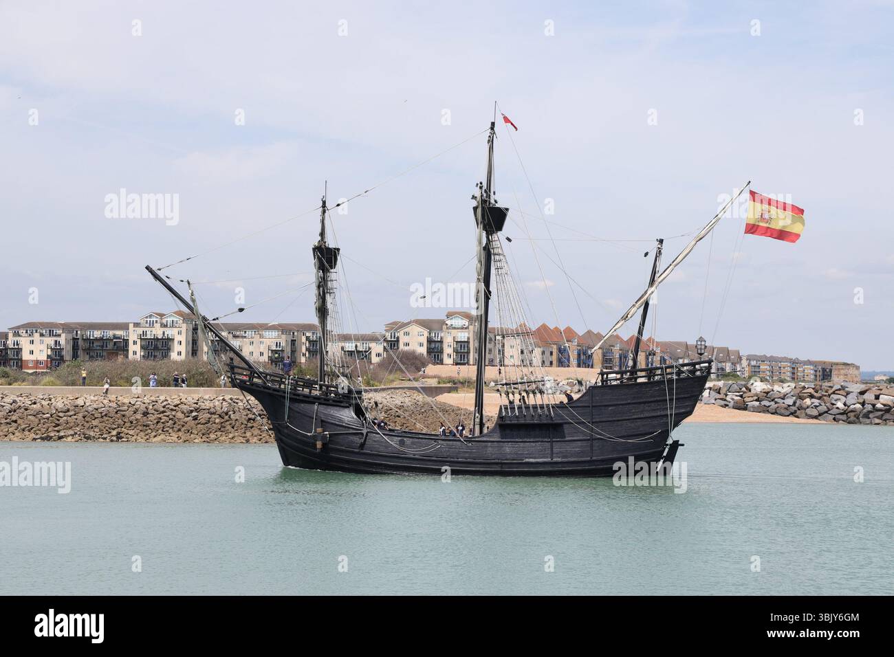 Eastbourne,uk. 17th June 2025. The Nao Victoria, a full-scale replica ...