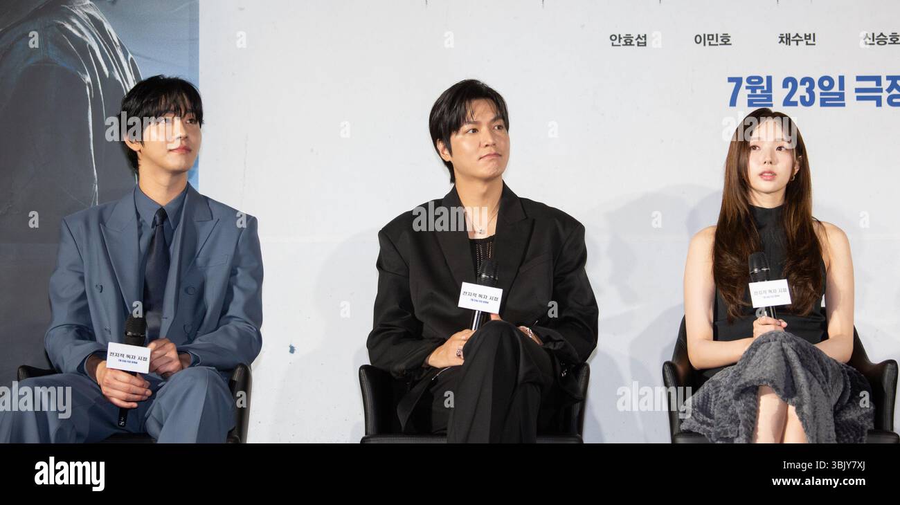 Ahn Hyo-Seop, Lee Min-Ho and Chae Soo-Bin, June 17, 2025 : (L-R) Cast ...