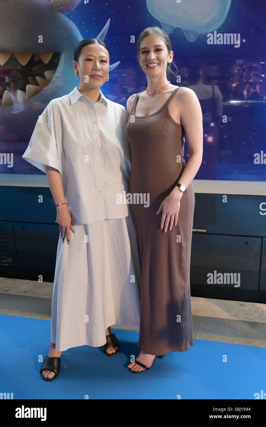 Domee Shi (l) and Madeline Sharafian (r) attend the photocall of Disney ...