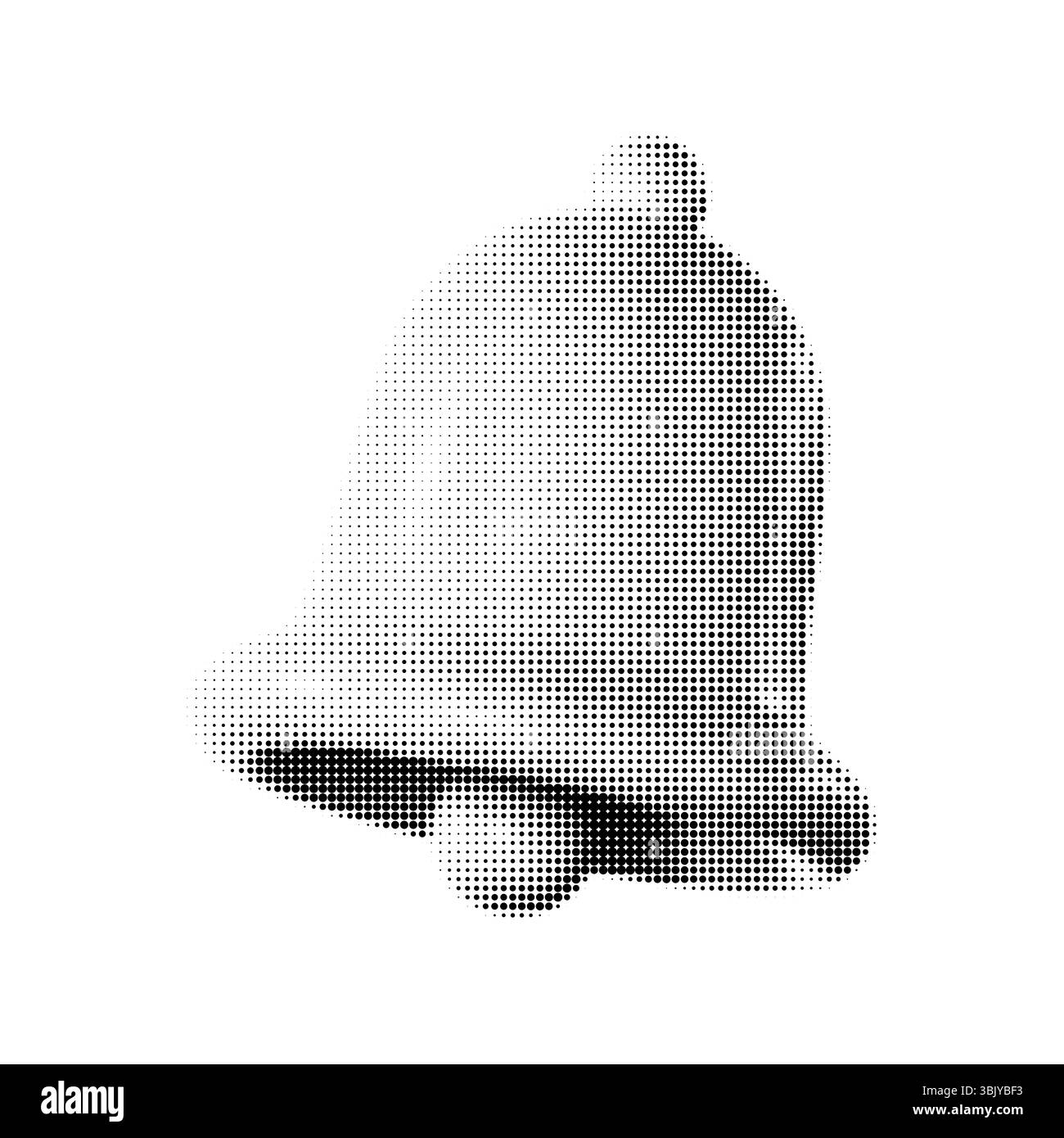 Halftone bell vector illustration featuring a classic, dotted design ...