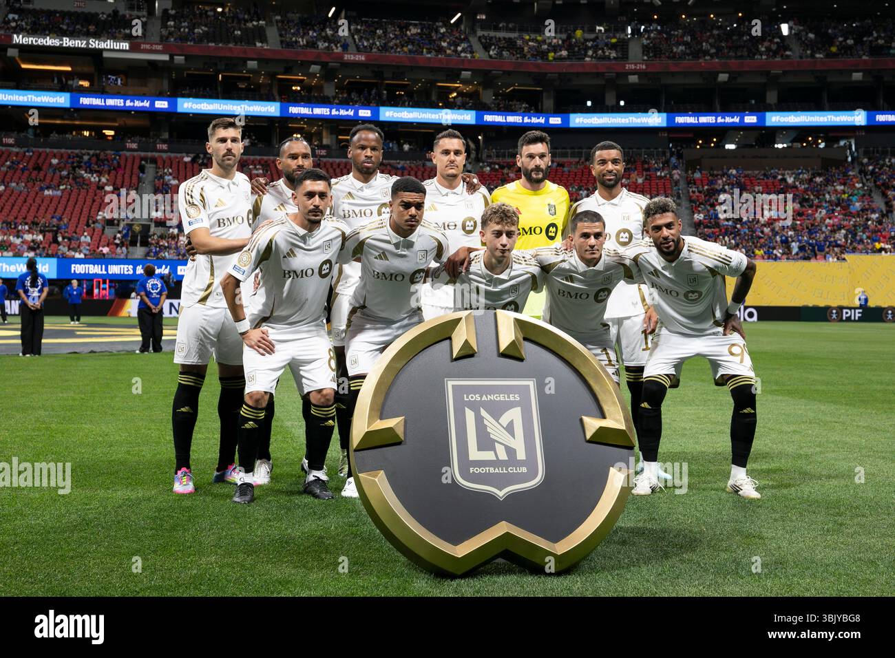 LAFC Starting XI lines up before the FIFA Club World Cup match against ...