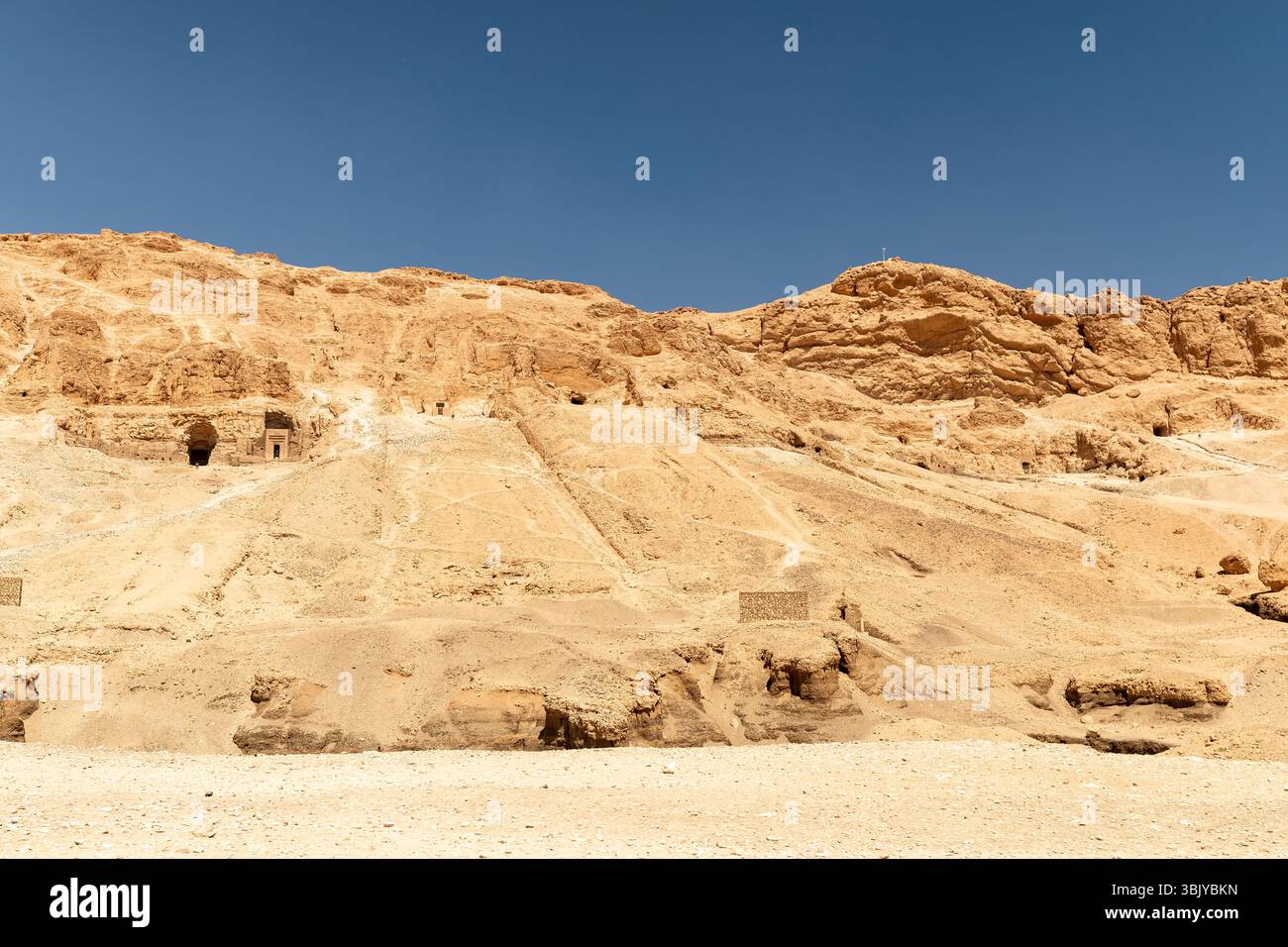 This image shows the Valley of the Kings, a valley in Egypt where, for ...