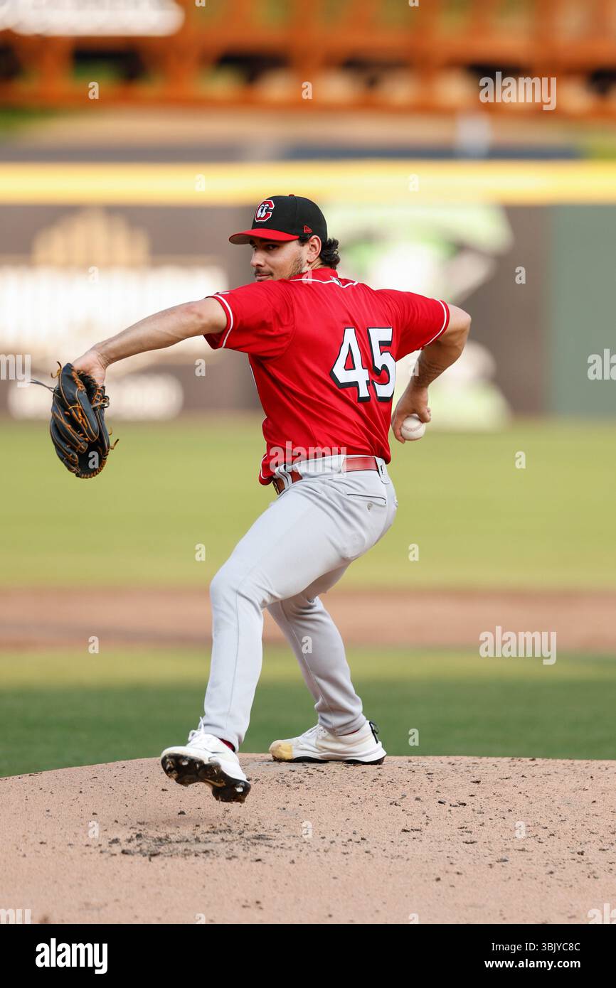 Chattanooga Lookouts starting pitcher Ryan Cardona (45) in action ...