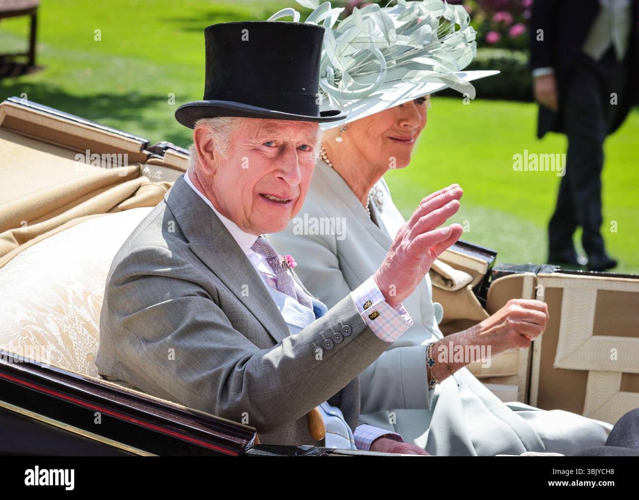 Ascot, Berkshire, UK. 17th June, 2025. King Charles and Queen Camilla ...