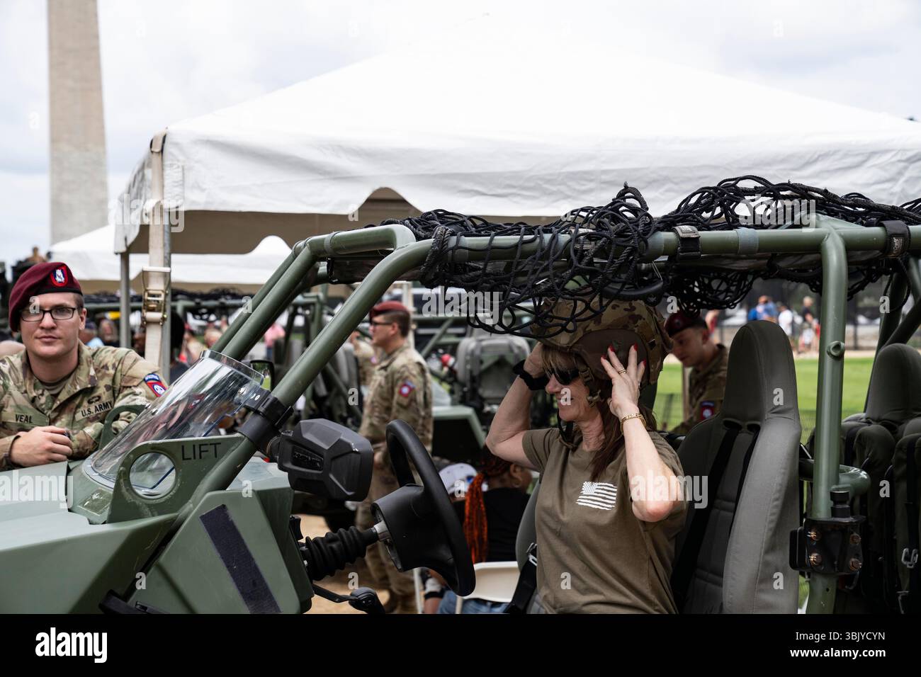 Family and kids got to be hands on came with tanks and other military ...