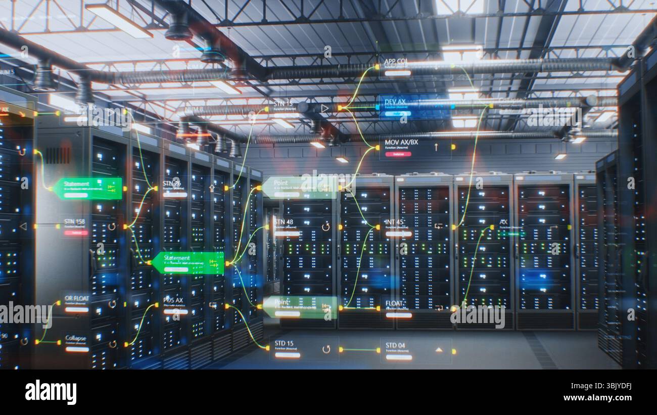 Animation futuristic data visualization on hi-res stock photography and images - Alamy