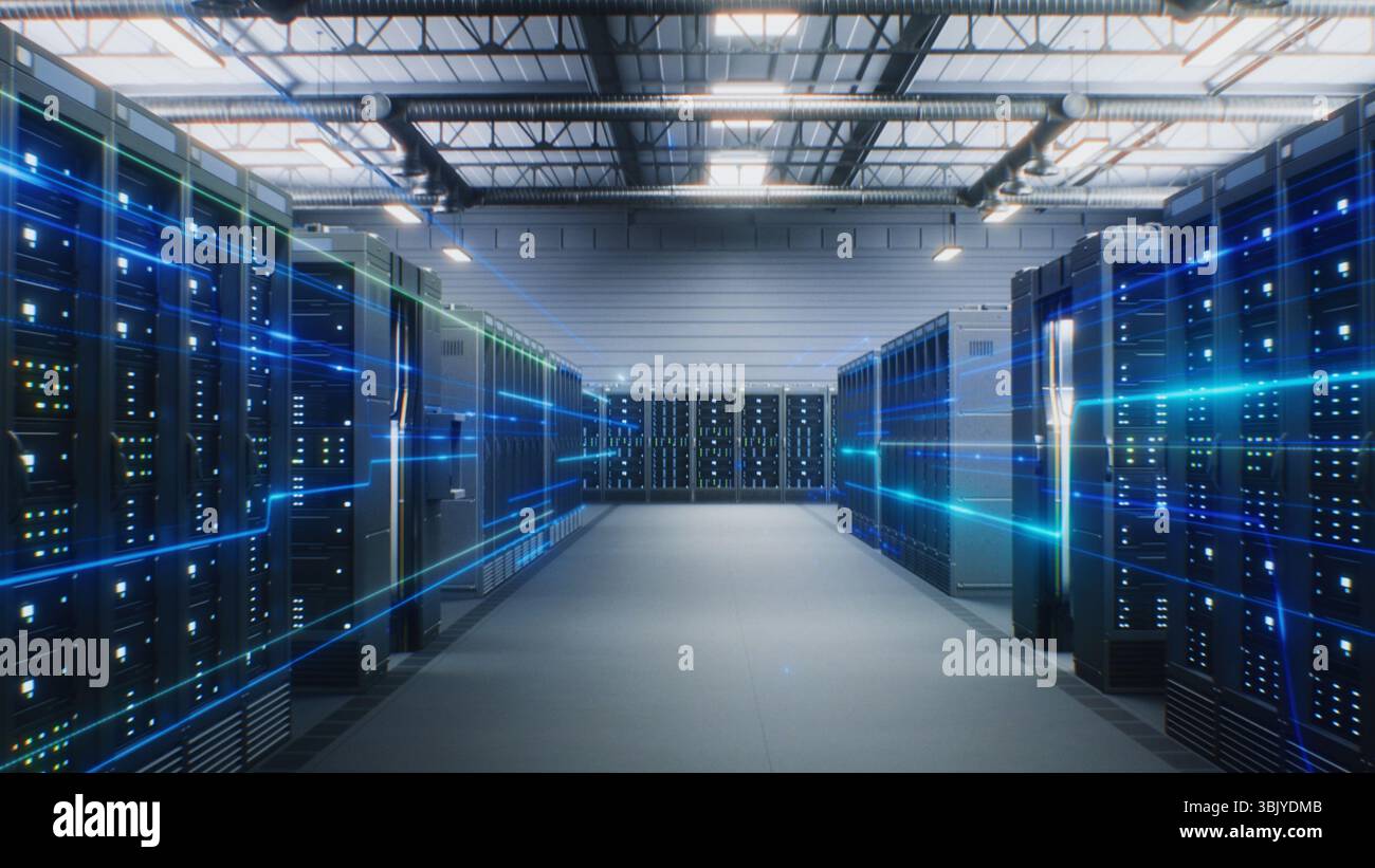 In futuristic data center animation hi-res stock photography and images ...