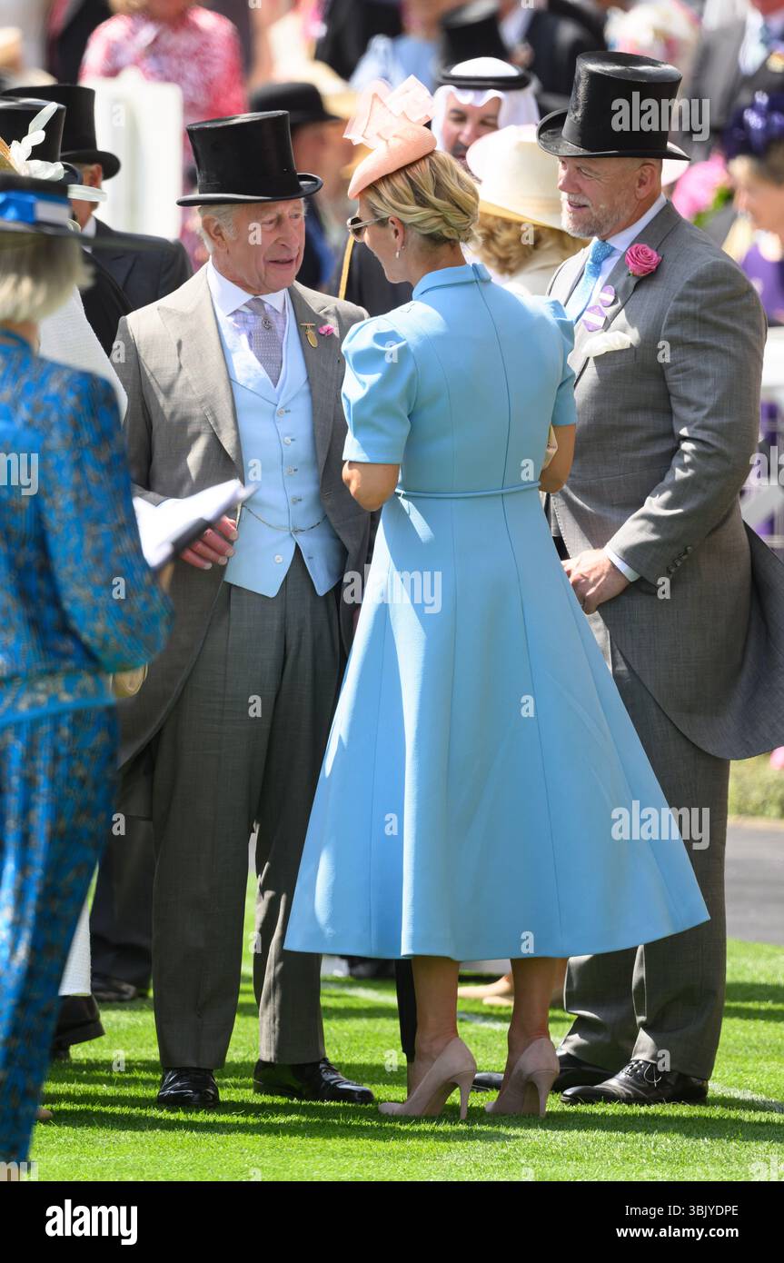 London, UK. June 17th, 2025. King Charles and Zara Tindall, Mike ...