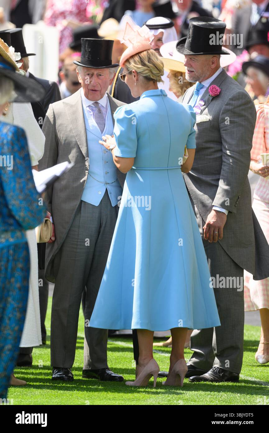 London, UK. June 17th, 2025. King Charles and Zara Tindall, Mike ...