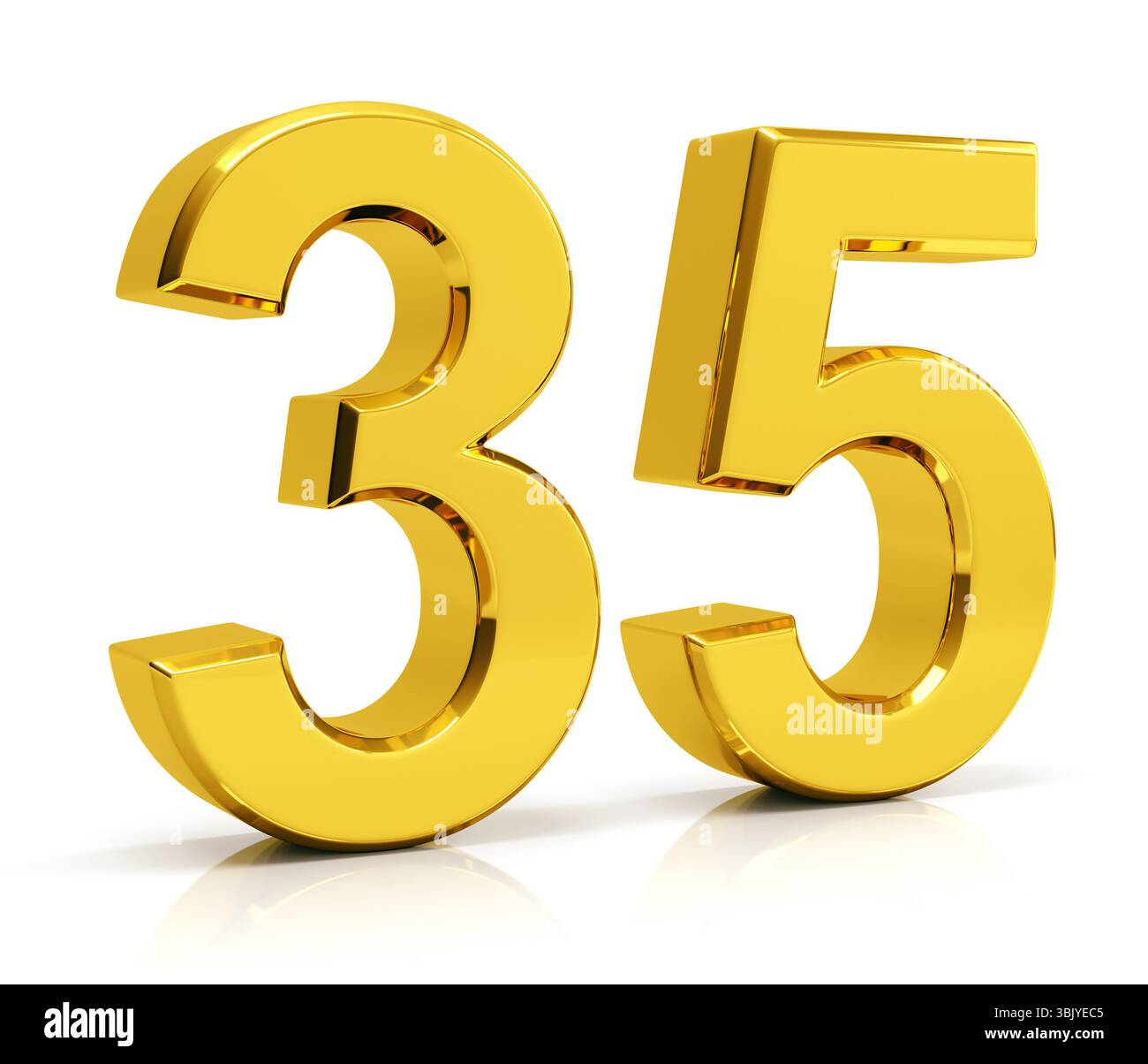 3d number 35 gold Cut Out Stock Images & Pictures - Alamy