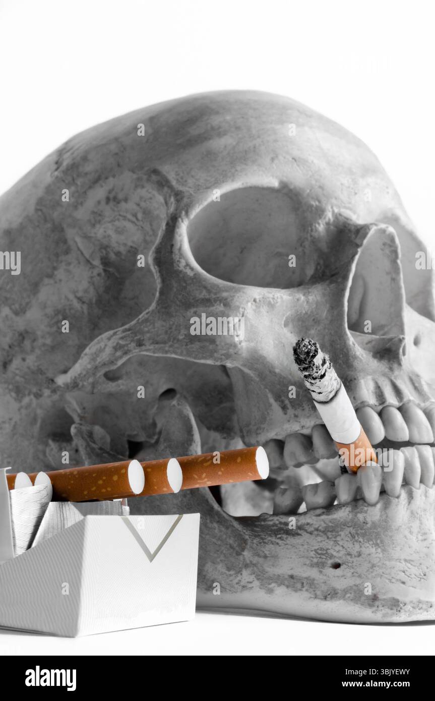 Human skeleton cigarette in hi-res stock photography and images - Alamy
