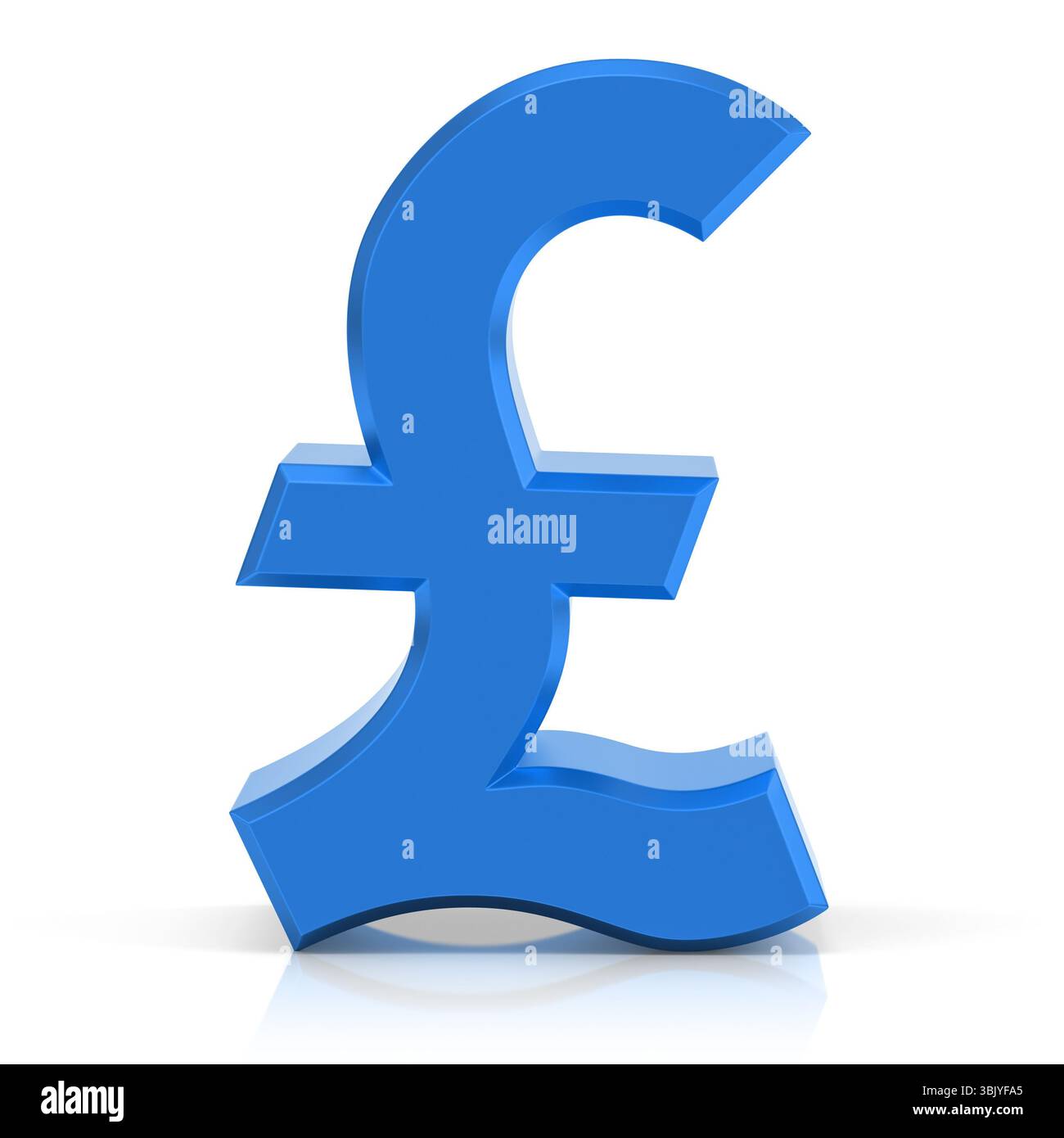 Blue pound sign. Pound currency symbol isolated on white background ...