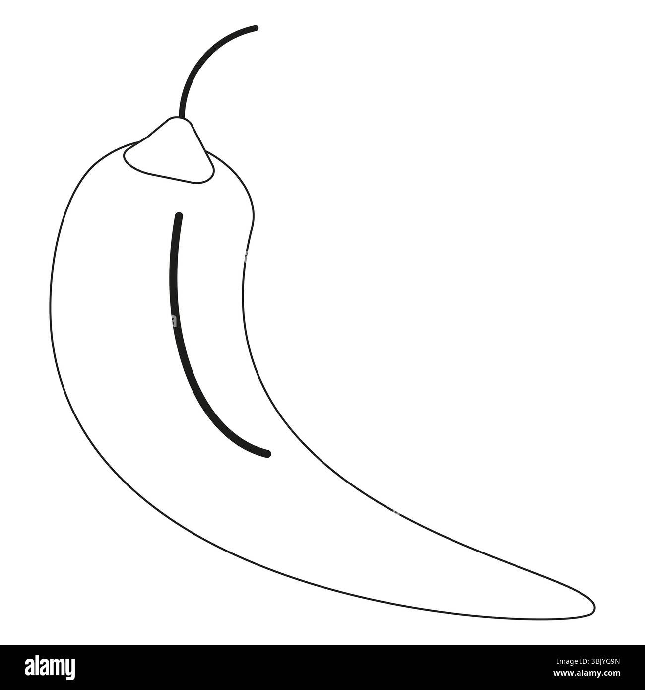 Chili pepper icon. Spicy vegetable vector. Long hot shape. Natural food ...