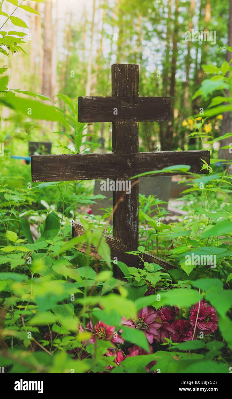 Old abandoned forgotten cemetery hi-res stock photography and images ...