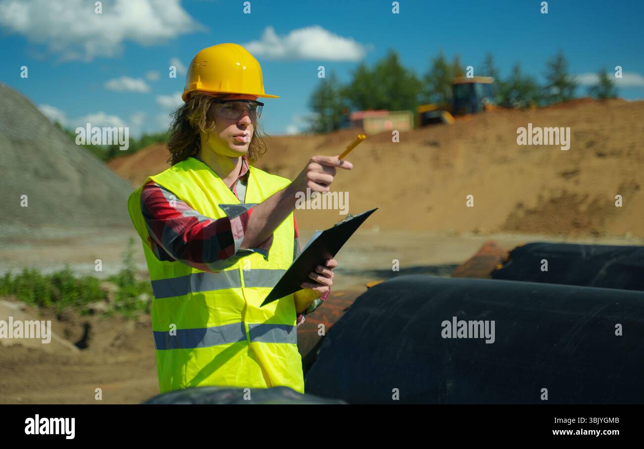Building contractor counting number pipes hi-res stock photography and ...