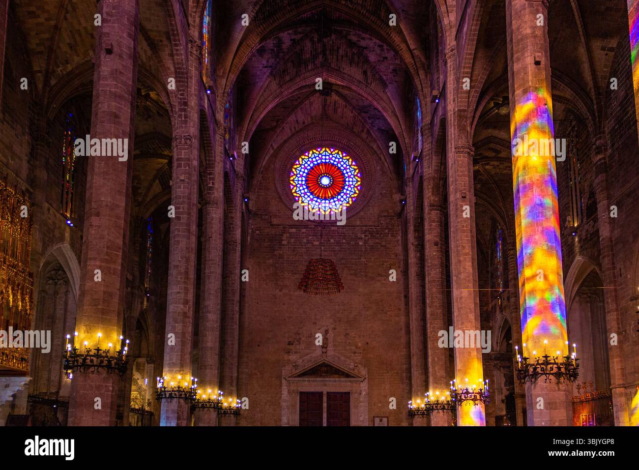 Stained Glass Reflections Cathedral Basilica Santa Maria Palma Mallorca ...