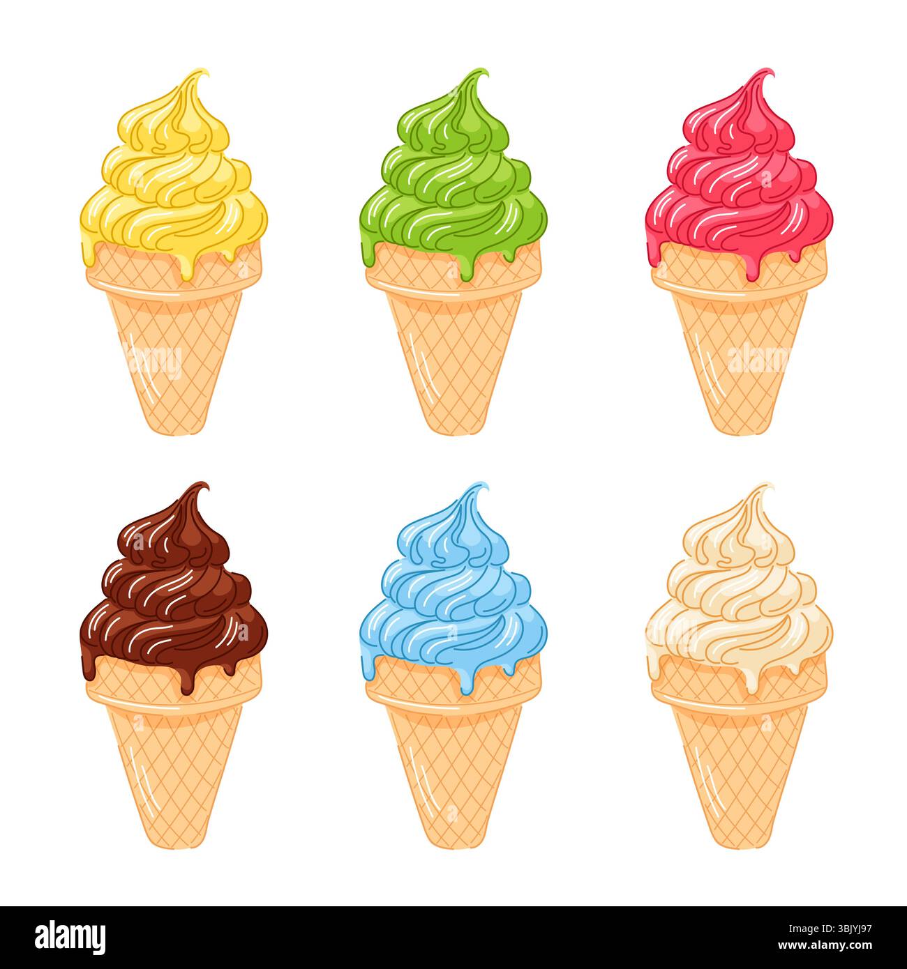 Homemade blueberry ice cream Stock Vector Images - Alamy