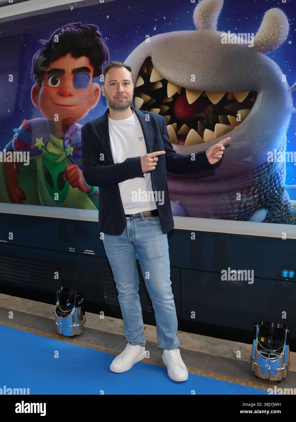 Rome, Termini station, photocall animated film "Elio". In the photo ...