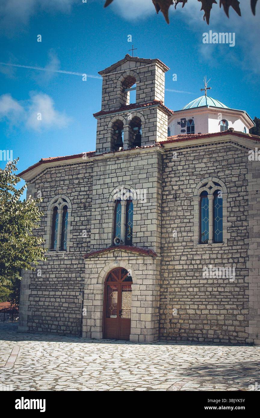 Big church in Fidakia village in Evritania, Greece Stock Photo - Alamy