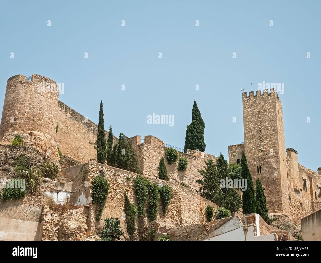 Medieval castle of La Suda overlooking Tortosa in Catalonia Stock Photo ...