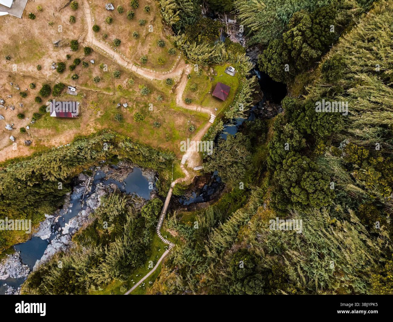 Rural Landscape Aerial View in Azores Stock Photo - Alamy