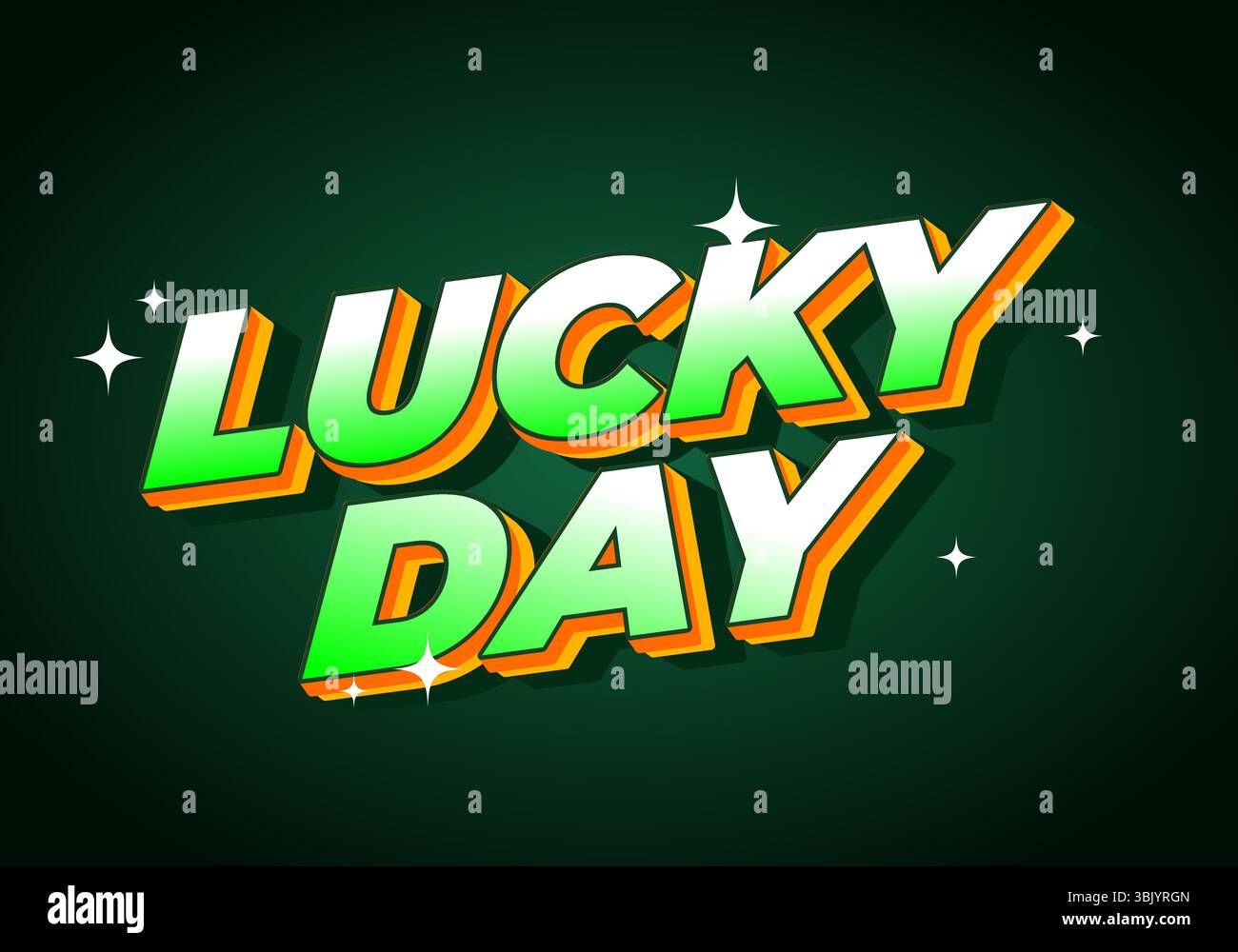 Lucky day. text effect design with bold font for promotional event ...