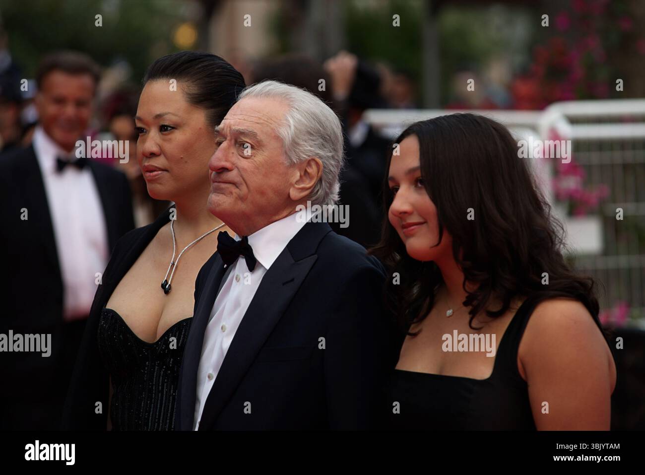 Robert De Niro with his partner and daughter on the red carpet of the Cannes Film Festival where ...