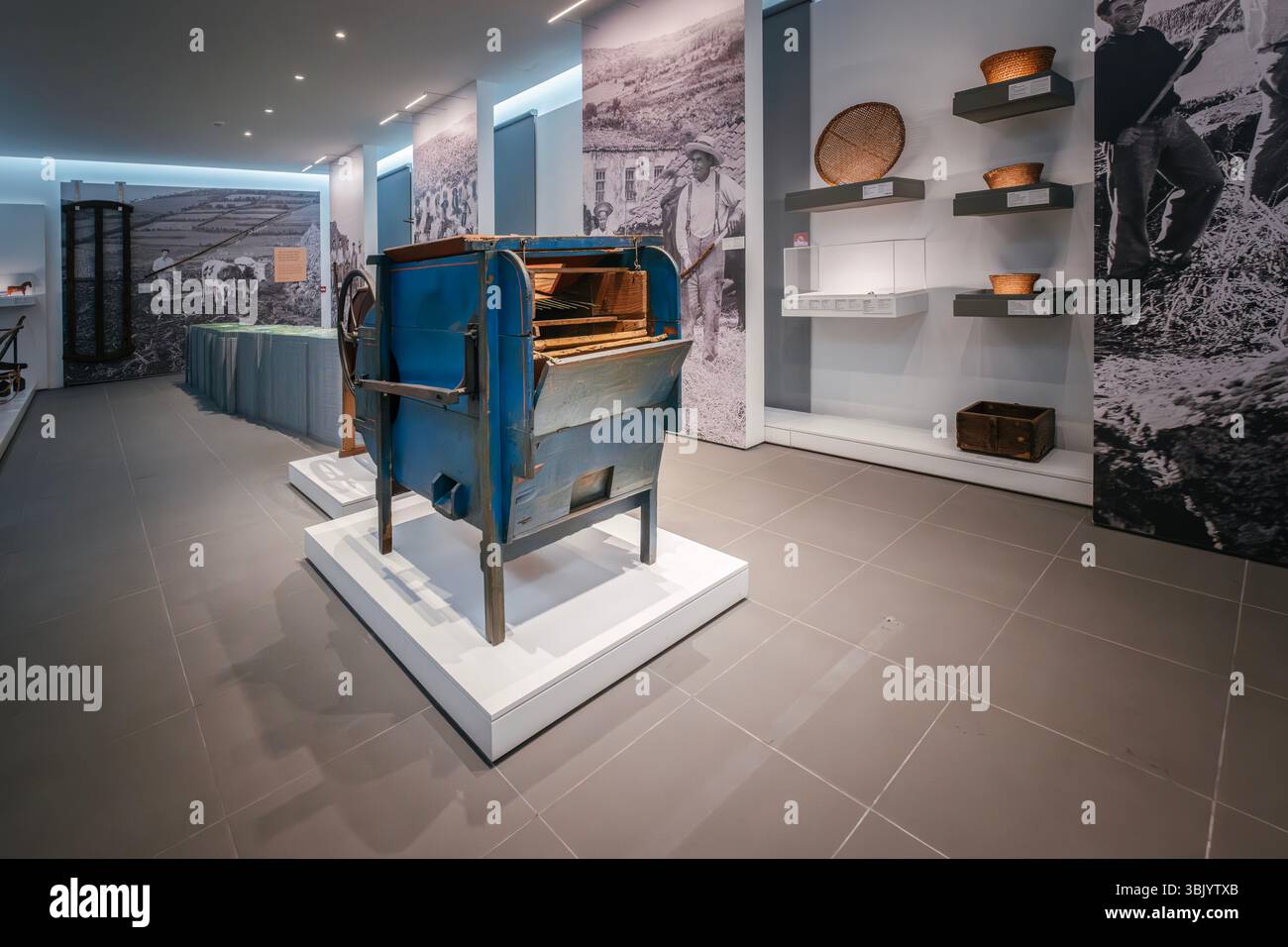 Traditional Milling Machine Display in Velas Museum, Sao Jorge Island ...