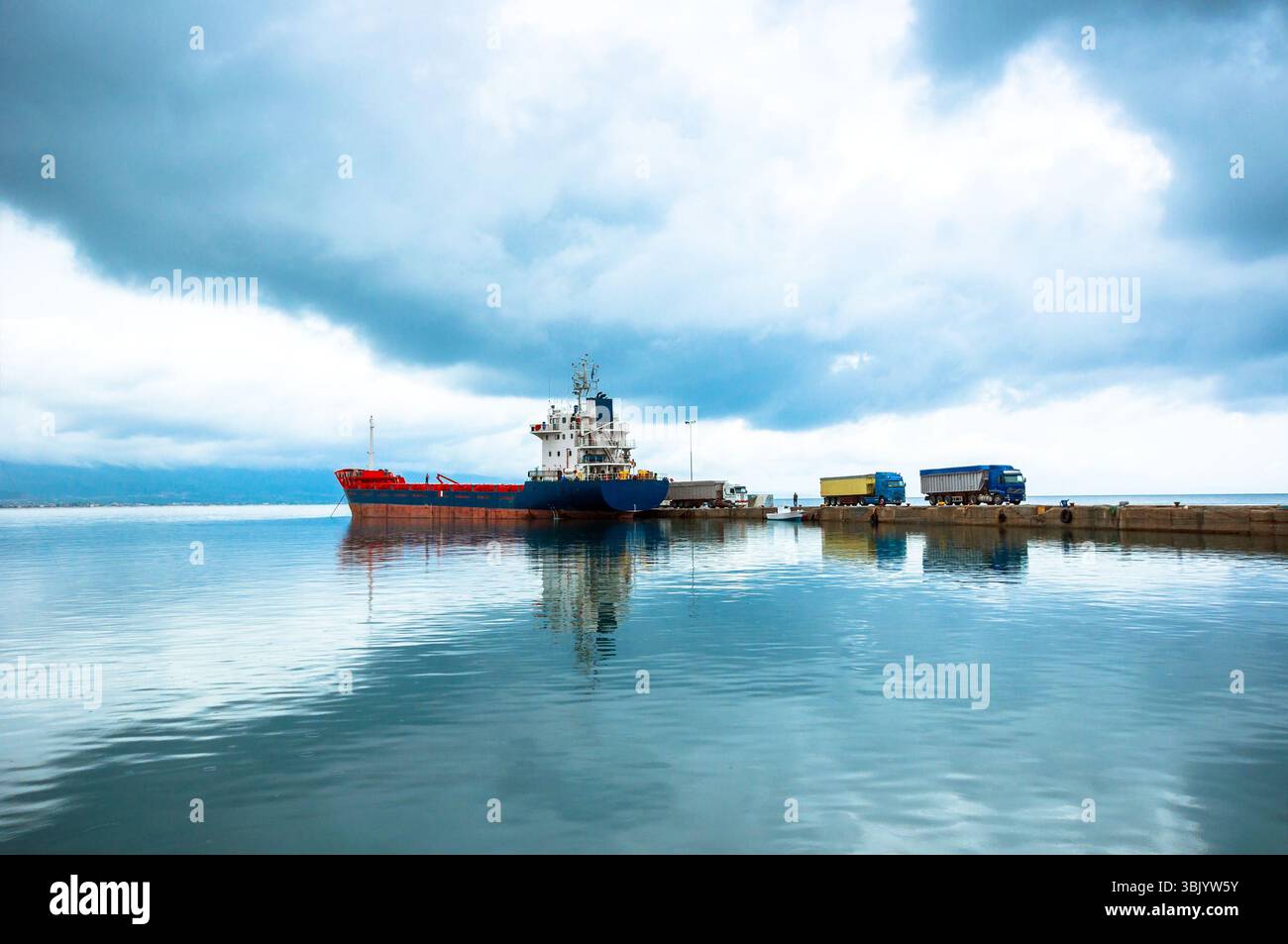 Industrial carrier blue big hi-res stock photography and images - Alamy