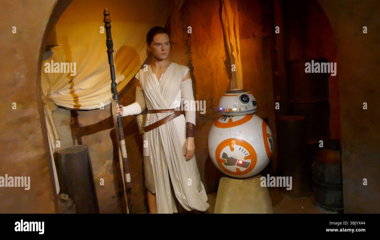 London, England 1st June 2025 Actress Daisy Ridley Rey Wax Figure and ...