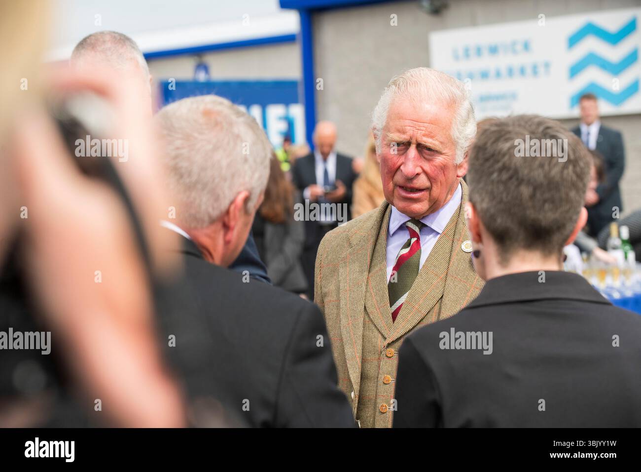 Prince Charles (then Duke of Rothesay) officially opens the new Lerwick Fish Market at Mair’s ...