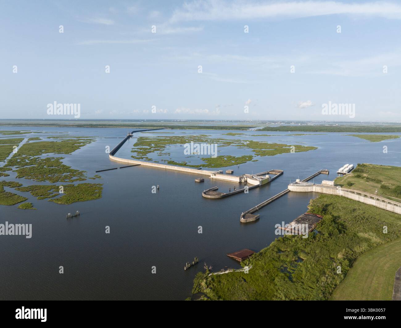 Aerial view of the Inner Harbor Navigation Canal Lake Borgne Surge ...