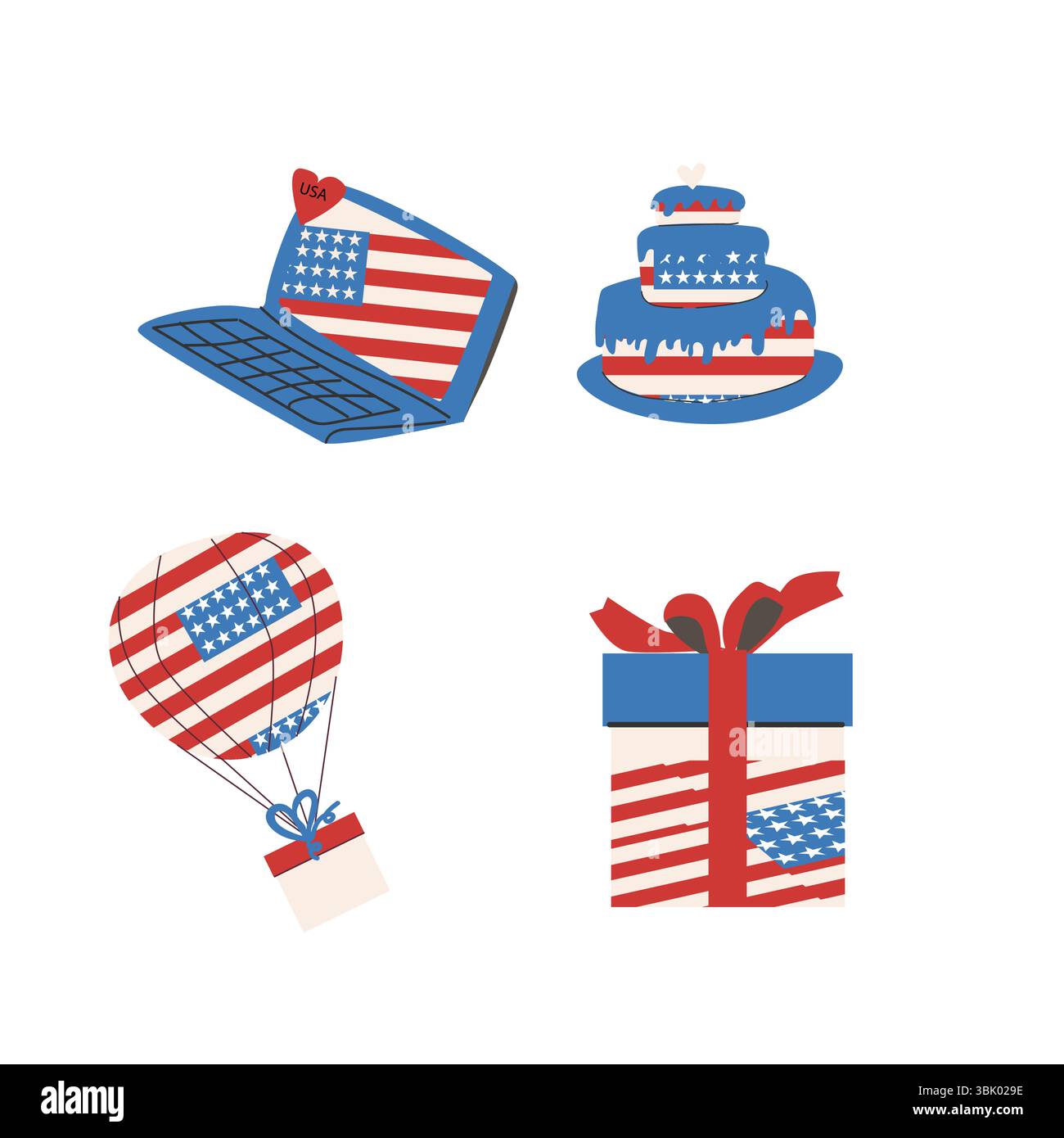 Patriotic symbols fourth july Stock Vector Images - Alamy